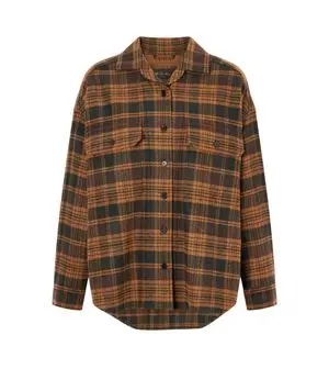 Loro Piana Darby Checked Wool And Cashmere-blend Shirt - Brown