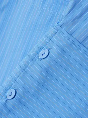 Faithfull The Brand Clemente Oversized Pinstriped Shirt - Blue