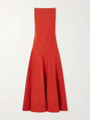Adam Lippes Ren Cotton-poplin Midi Dress
