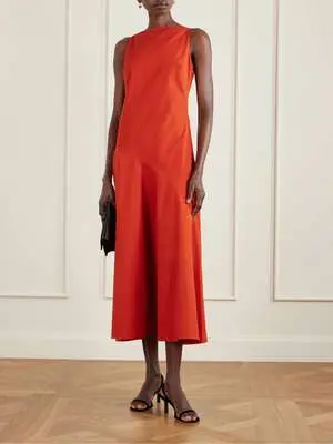 Adam Lippes Ren Cotton-poplin Midi Dress