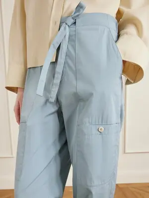 JIL SANDER Cotton-poplin Cargo Pants - Blue