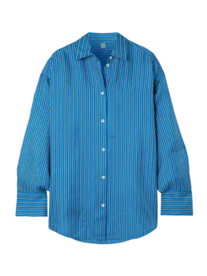 TOTEME Oversized Striped Silk-twill Shirt
