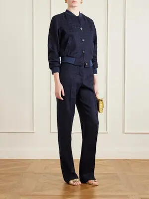 Giuliva Heritage Janice Wool-blend Bouclé-tweed Straight-leg Trousers