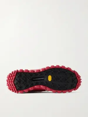 Rick Owens Moncler + Trailgrip Megalace® Leather Sneakers - Red