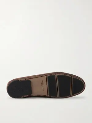 Manolo Blahnik Marino Suede Boat Shoes