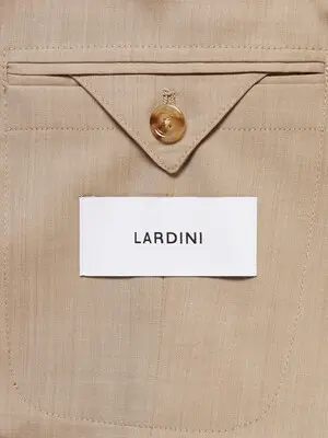 LARDINI Embellished Virgin Wool Suit Jacket - Neutrals