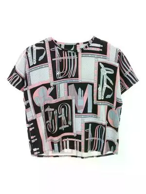 Hermès 2010s Lettres Equestres Crew-neck T-shirt