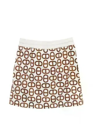 Hermès 2000s Chain Print Skirt