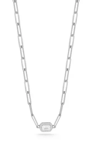 GLAZE JEWELRY Sterling Silver Paper Clip Necklace