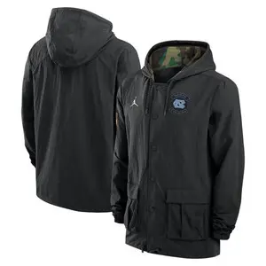 JORDAN BRAND North Carolina Tar Heels 2025 Ncaa Military Appreciation Full-snap Jacket - Black