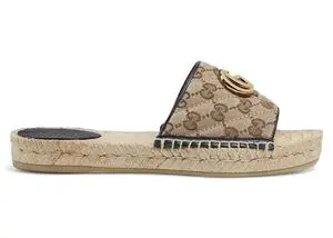 Gucci Gg Matelassé Canvas Espadrilles Sandals