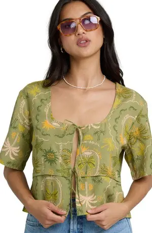BILLABONG Tie Front Top