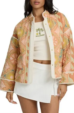 BILLABONG Abstract Oversized Quilted Jacket