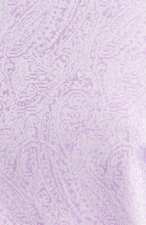 Etro Roma Regular Fit Violet Paisley Jacquard Cotton Dress Shirt