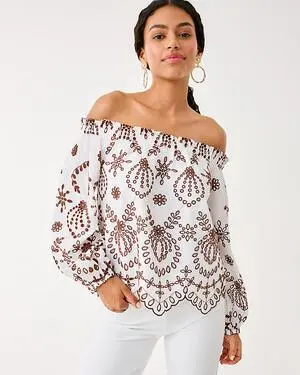 Lilly Pulitzer® Eyelet Off-the-shoulder Top