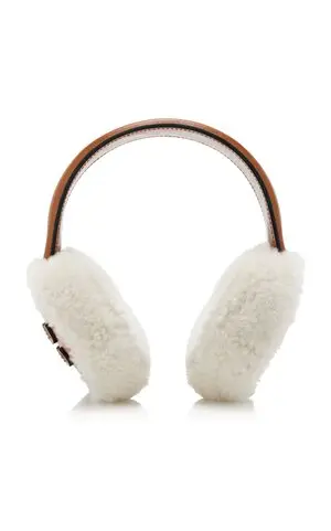Miu Miu Shearling Earmuffs - Brown