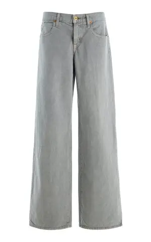 SLVRLAKE Lexi Rigid Low-rise Wide-leg Jeans - Grey