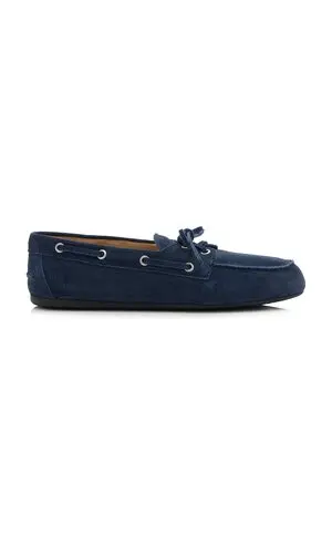 Miu Miu Suede Boat Shoes - Blue