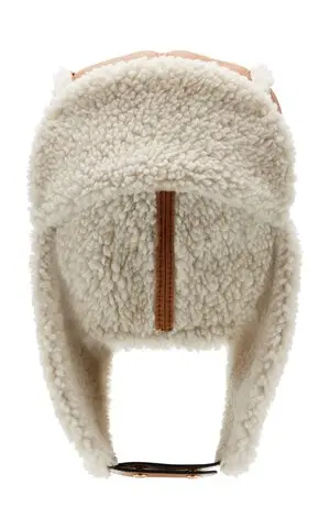 Miu Miu Shearling Trapper Hat - Brown