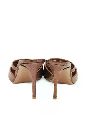 MALONE SOULIERS Snakeskin Embossed Mules