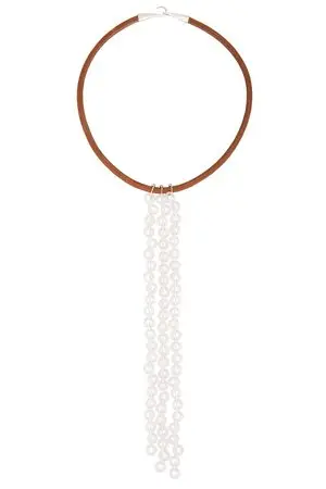 SANTANGELO Rino Necklace - Brown & Rose Pink