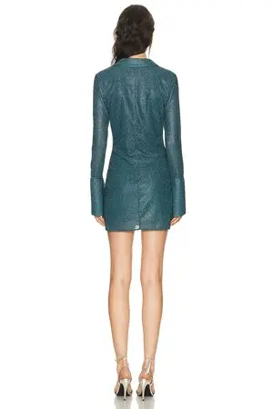 Oseree Lumiere Slim Shirt Dress - Peacock