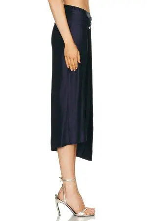 Rabanne Draped Skirt - Deep Navy