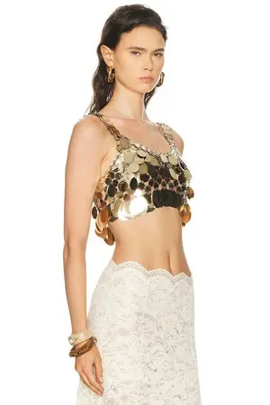 Rabanne Embellished Crop Top