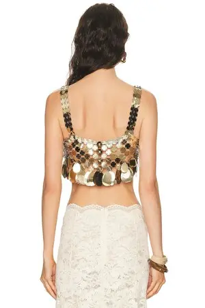 Rabanne Embellished Crop Top