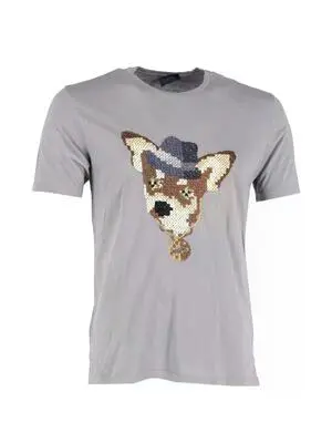 LANVIN Dog-embroidered T-shirt