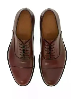 FERRAGAMO Tramezza Round-toe Leather Oxford Shoes