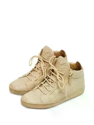 GIUSEPPE ZANOTTI Kriss Embossed Leather High-top Sneakers