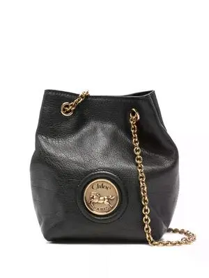 Chloé Horse Medal Mini Bucket Bag - Black