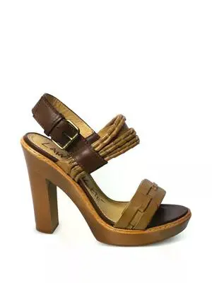 LANVIN Wooden Accent Platform Heels
