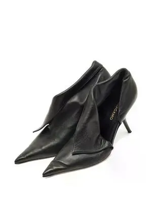 FERRAGAMO Leather Folded-front Pumps