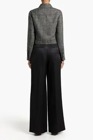 Gabriela Hearst Thereza Wool And Silk-blend Tweed Jacket - Black