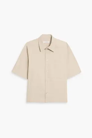 LE17SEPTEMBRE Cottonblend Canvas Shirt - Beige