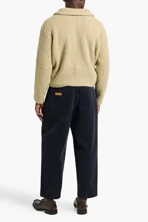 LE17SEPTEMBRE Tapered Cotton-corduroy Pants - Navy