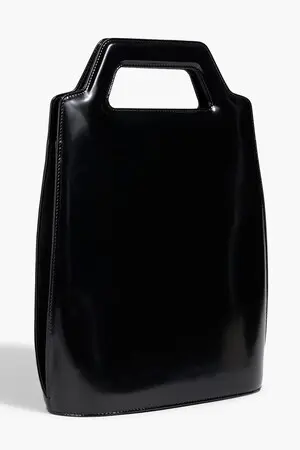 FERRAGAMO Wanda Mini Patent-leather Tote - Black