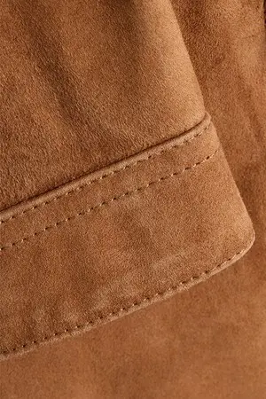 SLOWEAR Montedoro Suede Jacket - Tan