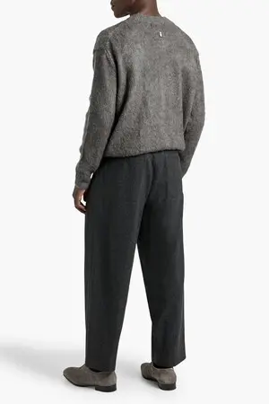LE17SEPTEMBRE Belted Tapered Wool-blend Pants