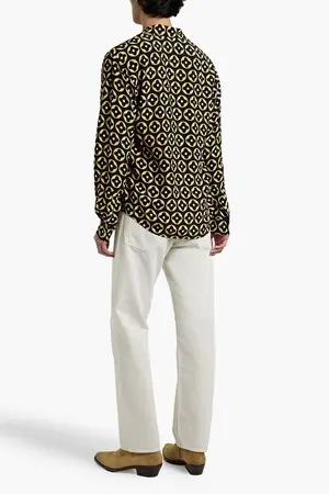 Sandro Printed Crepe Shirt