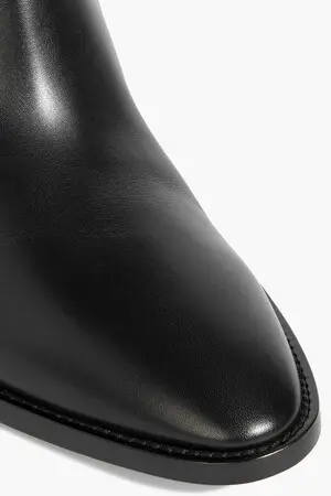 FERRAGAMO Torris 70 Leather Knee Boots - Black