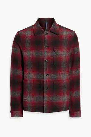 SLOWEAR Checked Wool-flannel Jacket