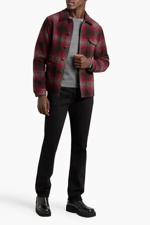 SLOWEAR Checked Wool-flannel Jacket