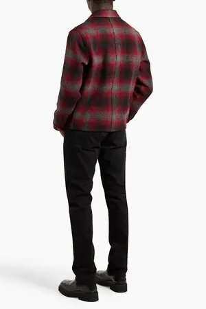SLOWEAR Checked Wool-flannel Jacket