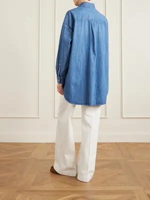 Polo Ralph Lauren Embroidered Denim Longline Shirt