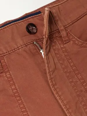 Veronica Beard Cotton-twill Barrel-leg Cargo Pants - Red