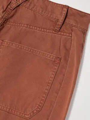 Veronica Beard Cotton-twill Barrel-leg Cargo Pants - Red
