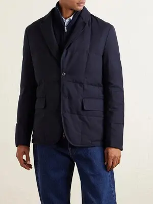 Paul Smith Quilted Wool-twill Down Blazer